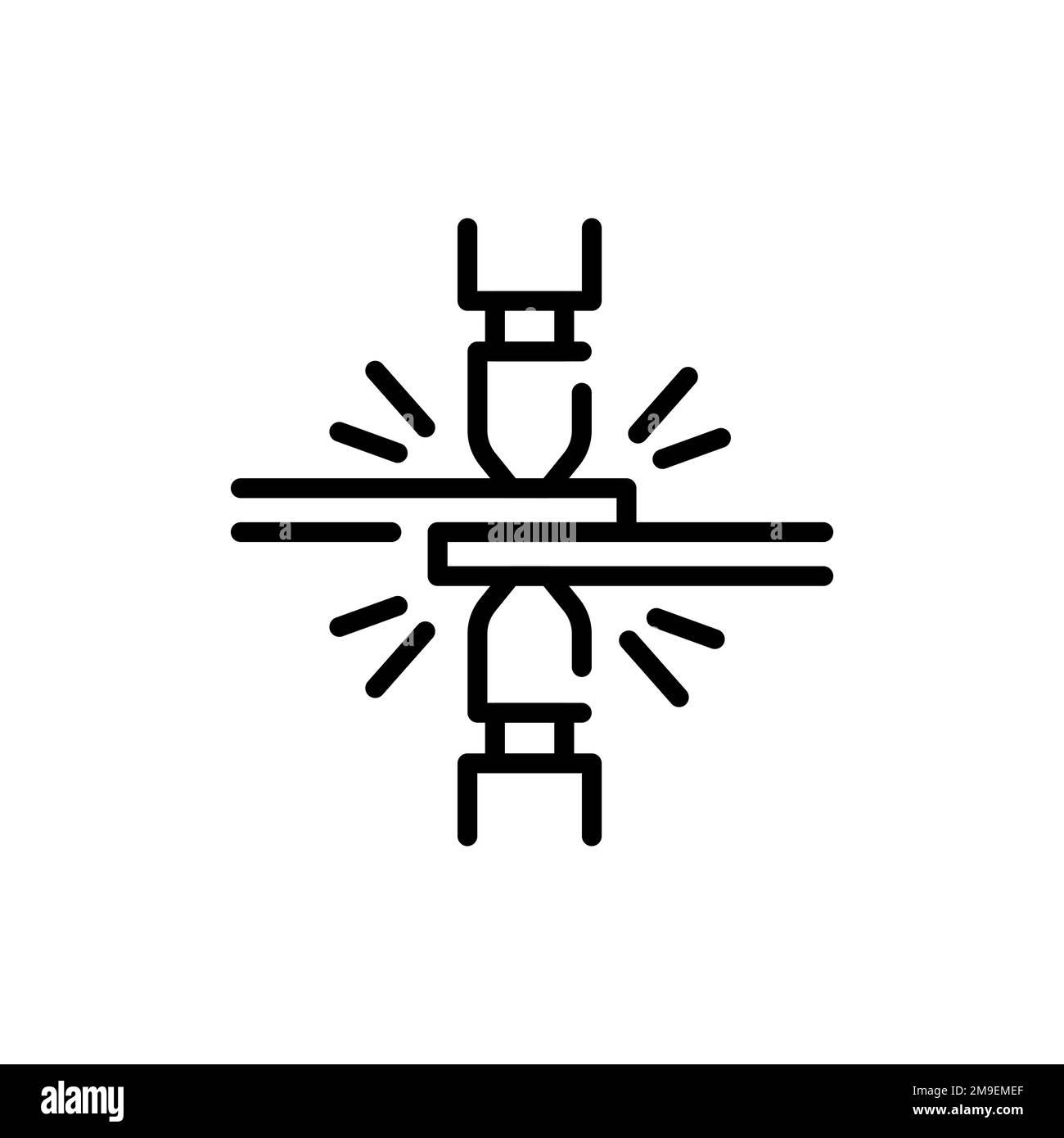 Spot welding olor line icon. Metal work. Pictogram for web page Stock ...