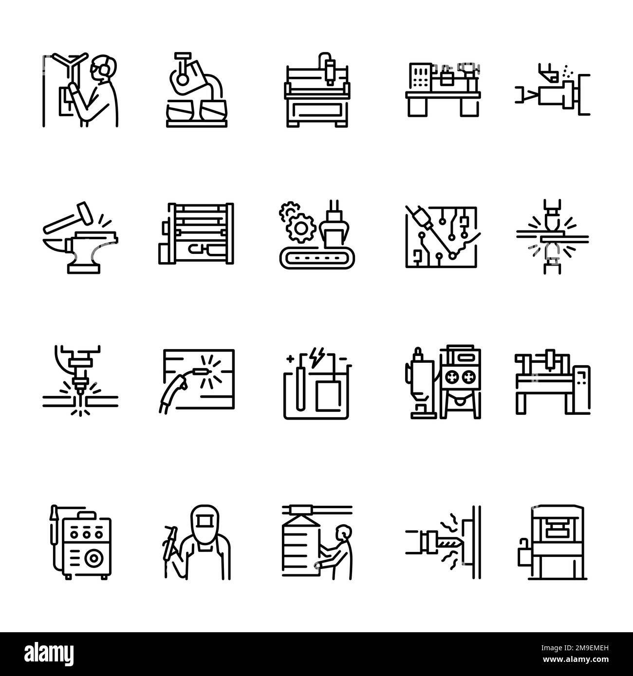 Metal work olor line icon. Pictogram for web page, mobile app, promo ...