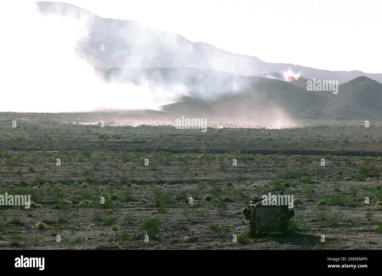 Artillery rounds called in by 3rd Tracks impact on their designated ...