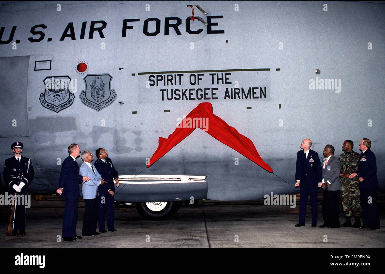 US Air Force Major General John D. Hopper (4th from left), Commander ...