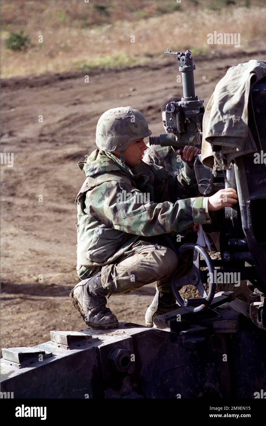 Right side profile medium shot of US Marine Lance Corporal Randy ...