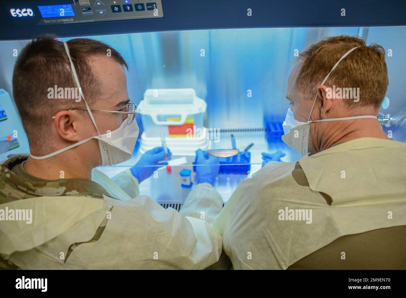 Senior Airman Jonathon Moore, a laboratory technician assigned to the ...