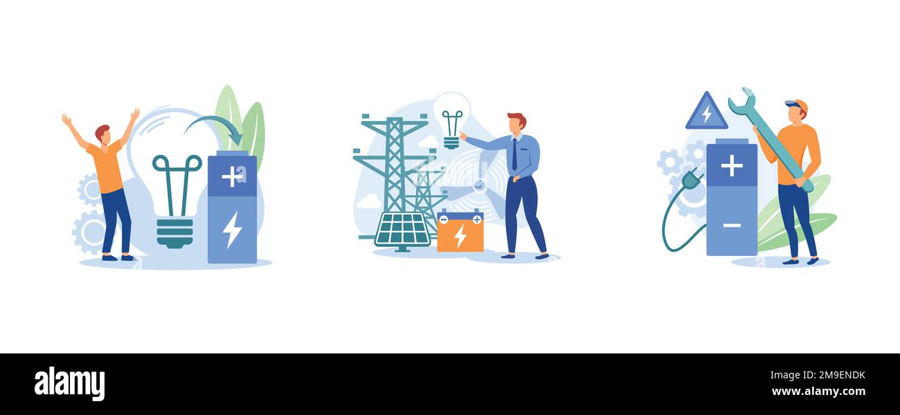 Accumulator battery use. Innovative battery technology, energy storage ...