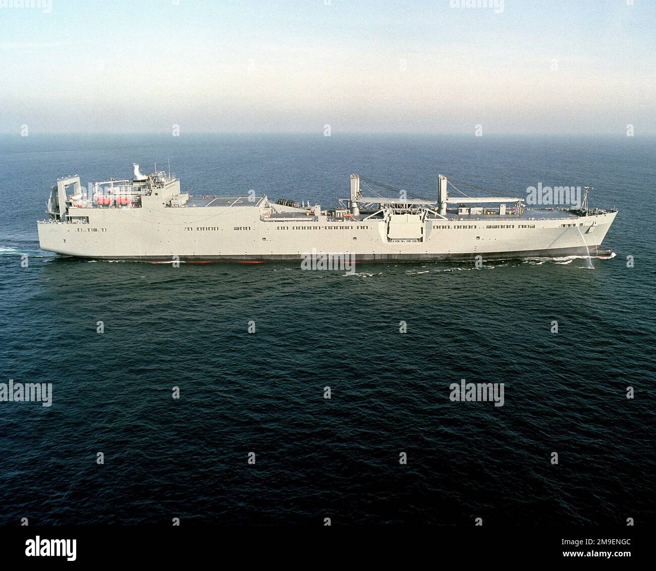 Starboard beam view of the MSC (Military Sealift Command) strategic heavy lift ship USNS RED ...