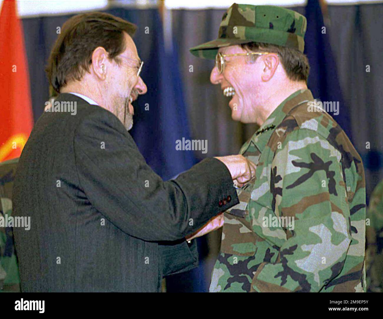 The Honorable Javier Solano, NATO Secretary General, awards a NATO ...