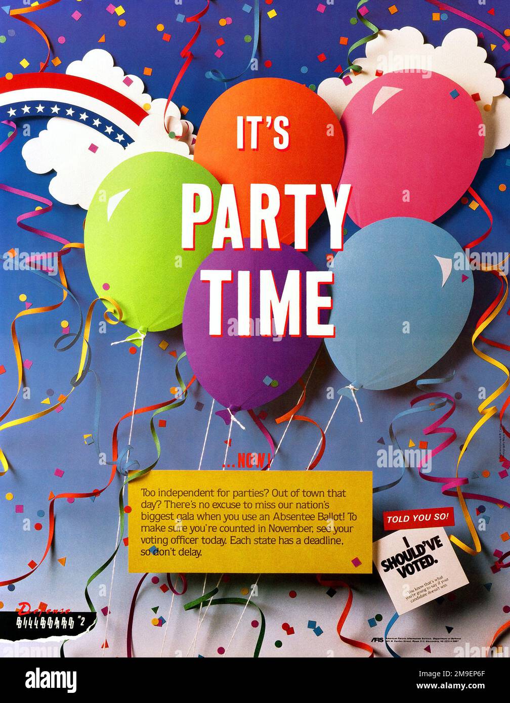 AFIS BILLBOARD POSTERS. VOTING BY ABSENTEE BALLOT. DEFENSE BILLBOARD #2 ...