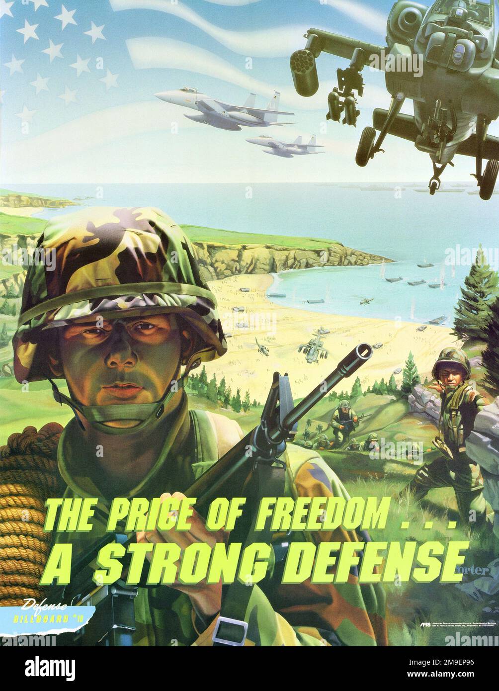 AFIS BILLBOARD POSTERS. THE PRICE OF FREEDOM.....A STRONG DEFENSE. DEFENSE BILLBOARD #19 ...