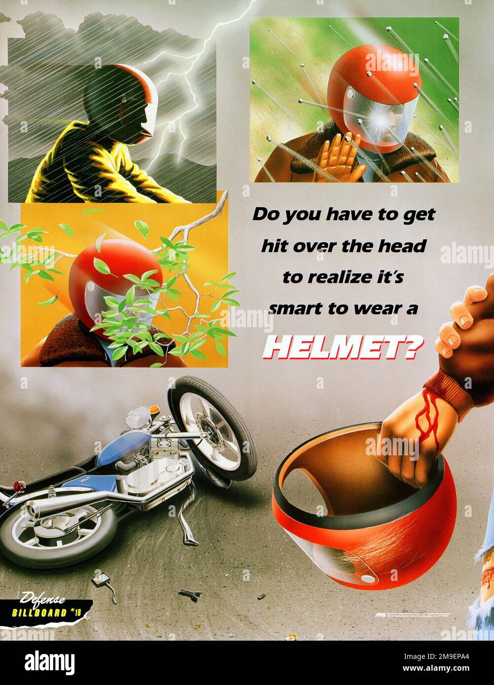 AFIS BILLBOARD POSTERS. MOTORCYCLE HELMET SAFETY. DEFENSE BILLBOARD #18 ...