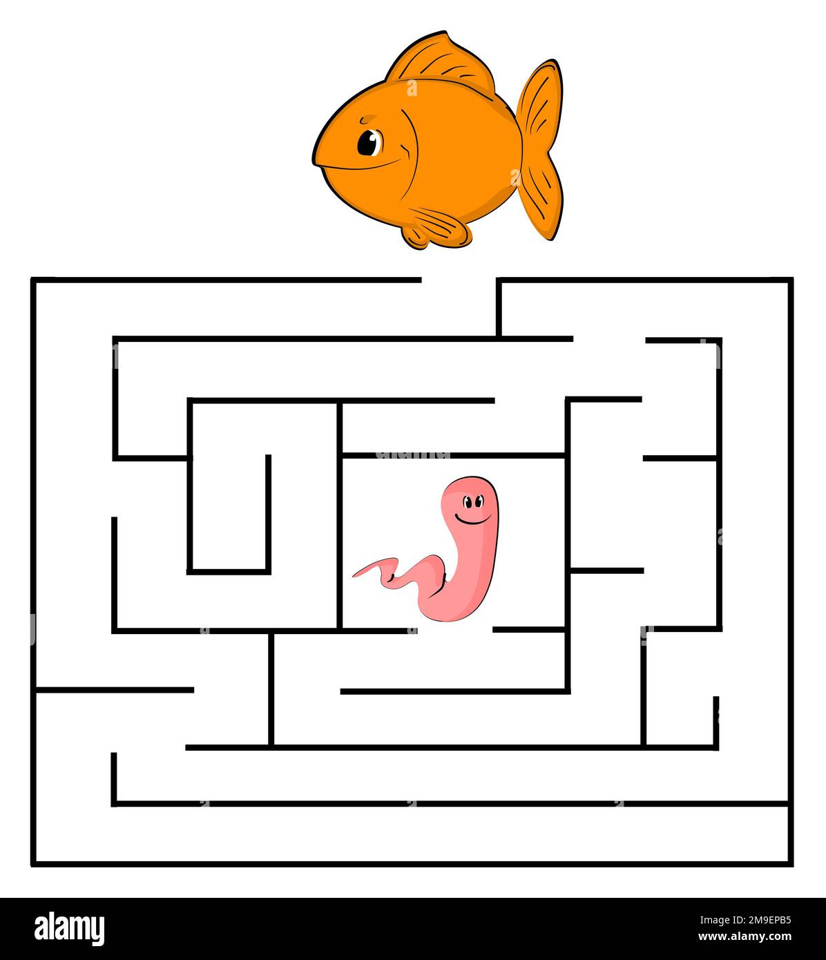 labyrinth with fish Stock Photo - Alamy