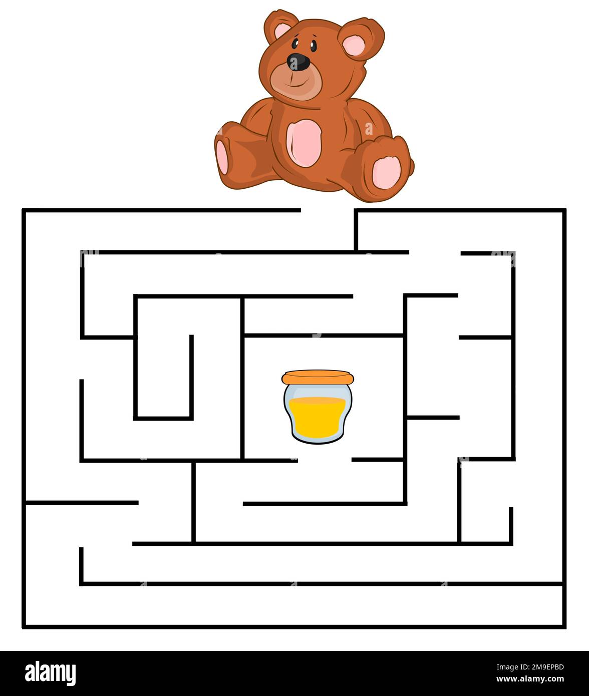 labyrinth with teddy bear Stock Photo - Alamy