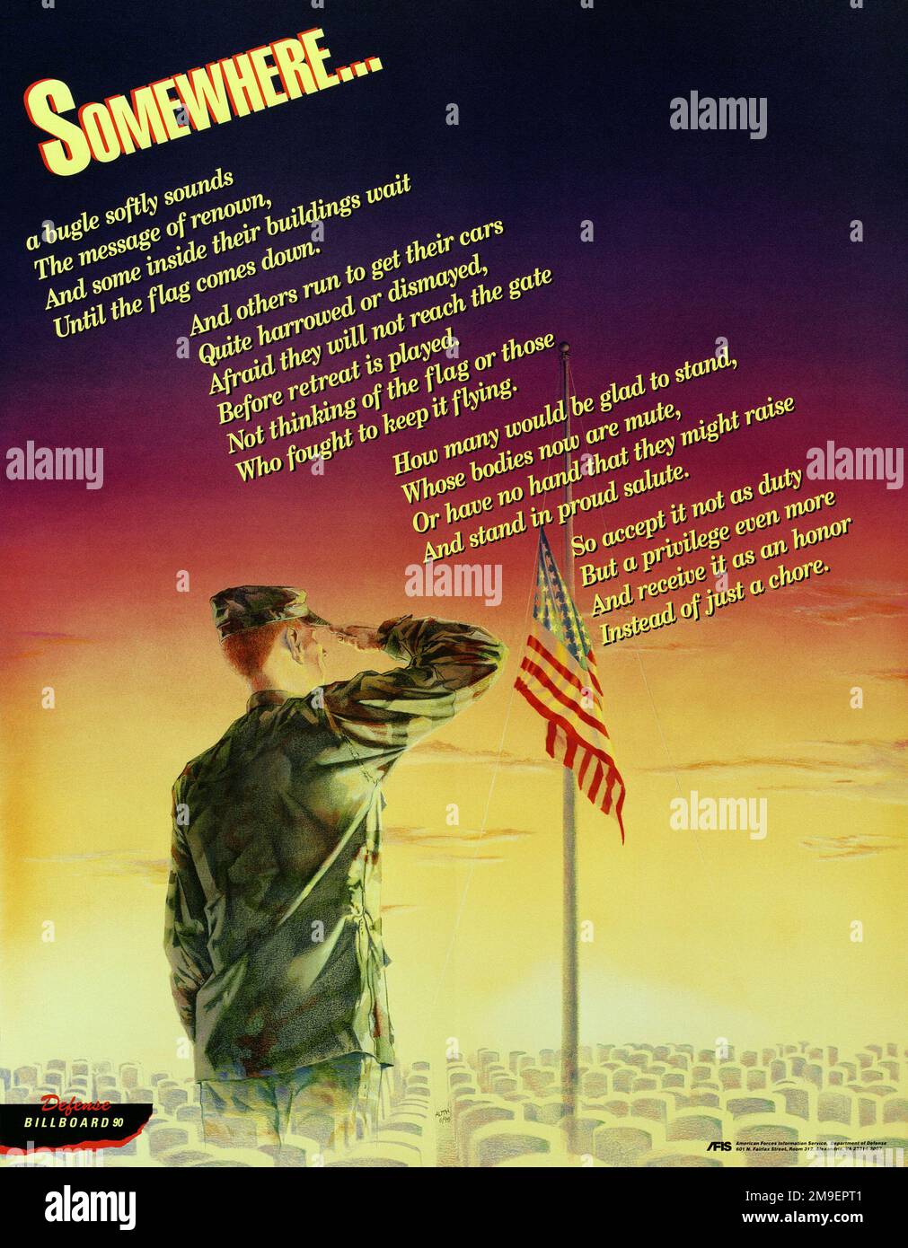 AFIS BILLBOARD POSTERS. RESPECT YOUR FLAG. DEFENSE BILLBOARD #90 ...