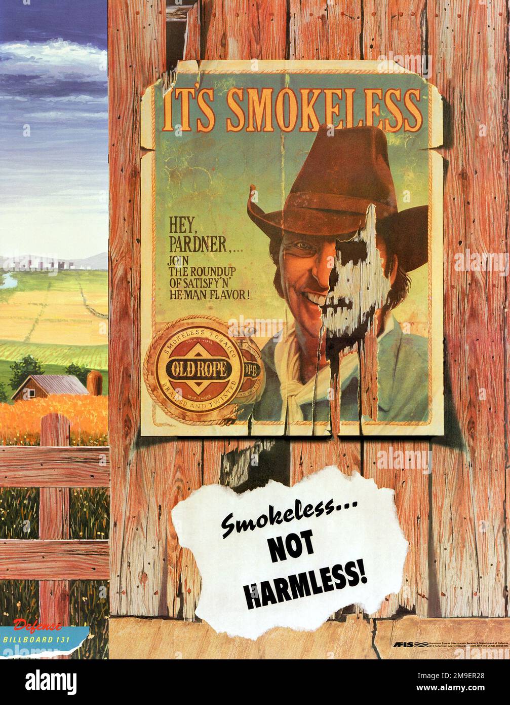 AFIS BILLBOARD POSTERS. CHEWING TOBACCO-SMOKELESS NOT HARMLESS. DEFENSE ...