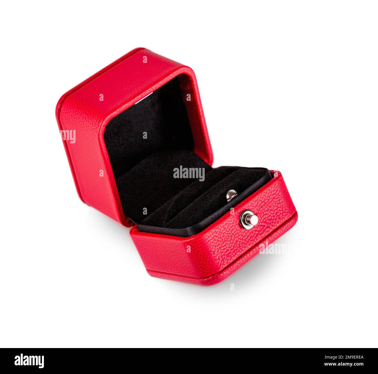 The opened red jewelry box isolated on white background Stock Photo - Alamy