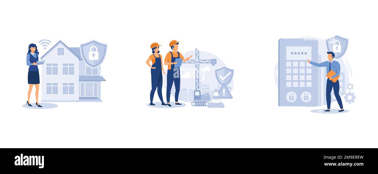 Security solutions. Security systems design, construction site ...