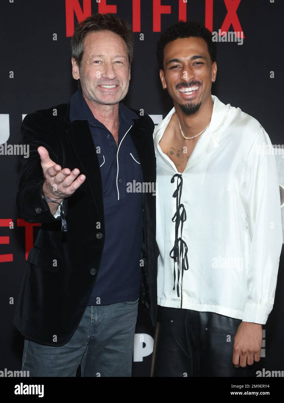 David Duchovny, Travis Bennett, at Los Angeles Premiere Of Netflix's ...