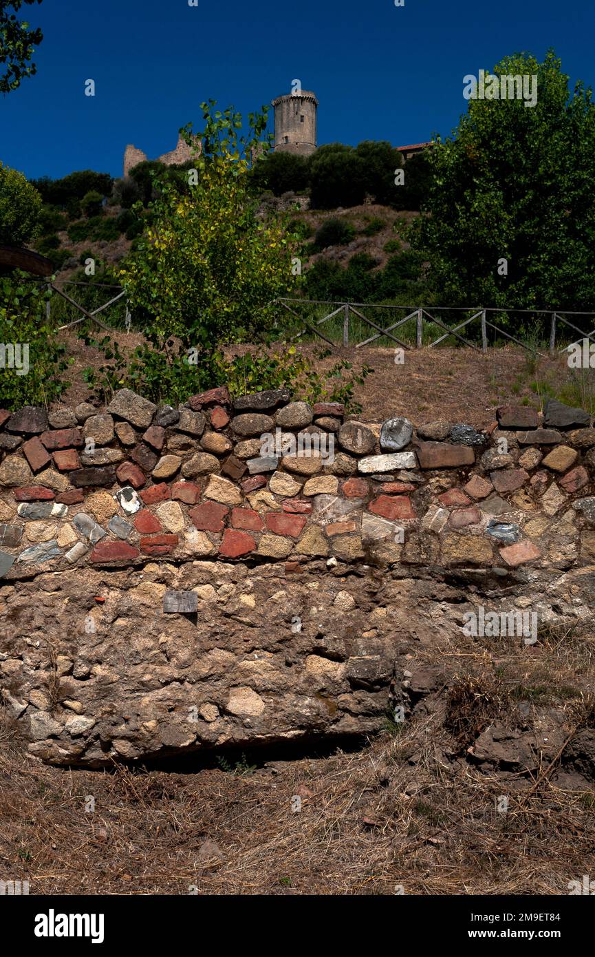 A medieval tower rises amid castle ruins and the remains of a Greek ...