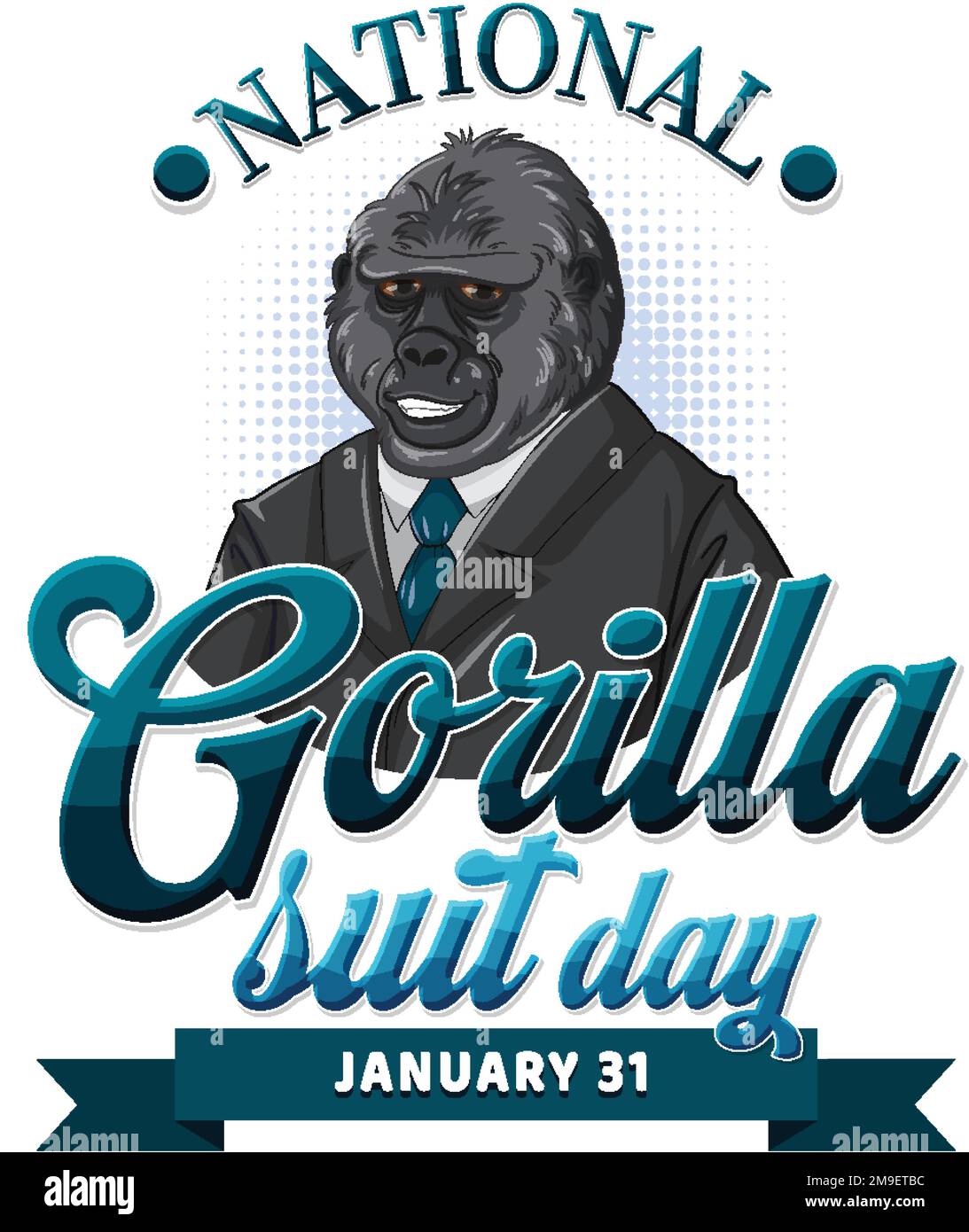 National Gorilla Suit Day Banner illustration Stock Vector Image & Art ...