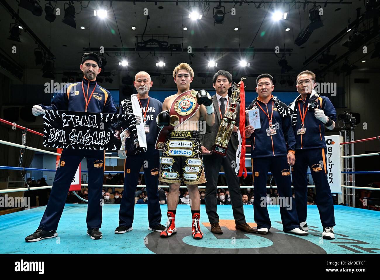 Tokyo, Japan. 14th Jan, 2023. New champion Jin Sasaki of Japan won the WBO Asia Pacific ...