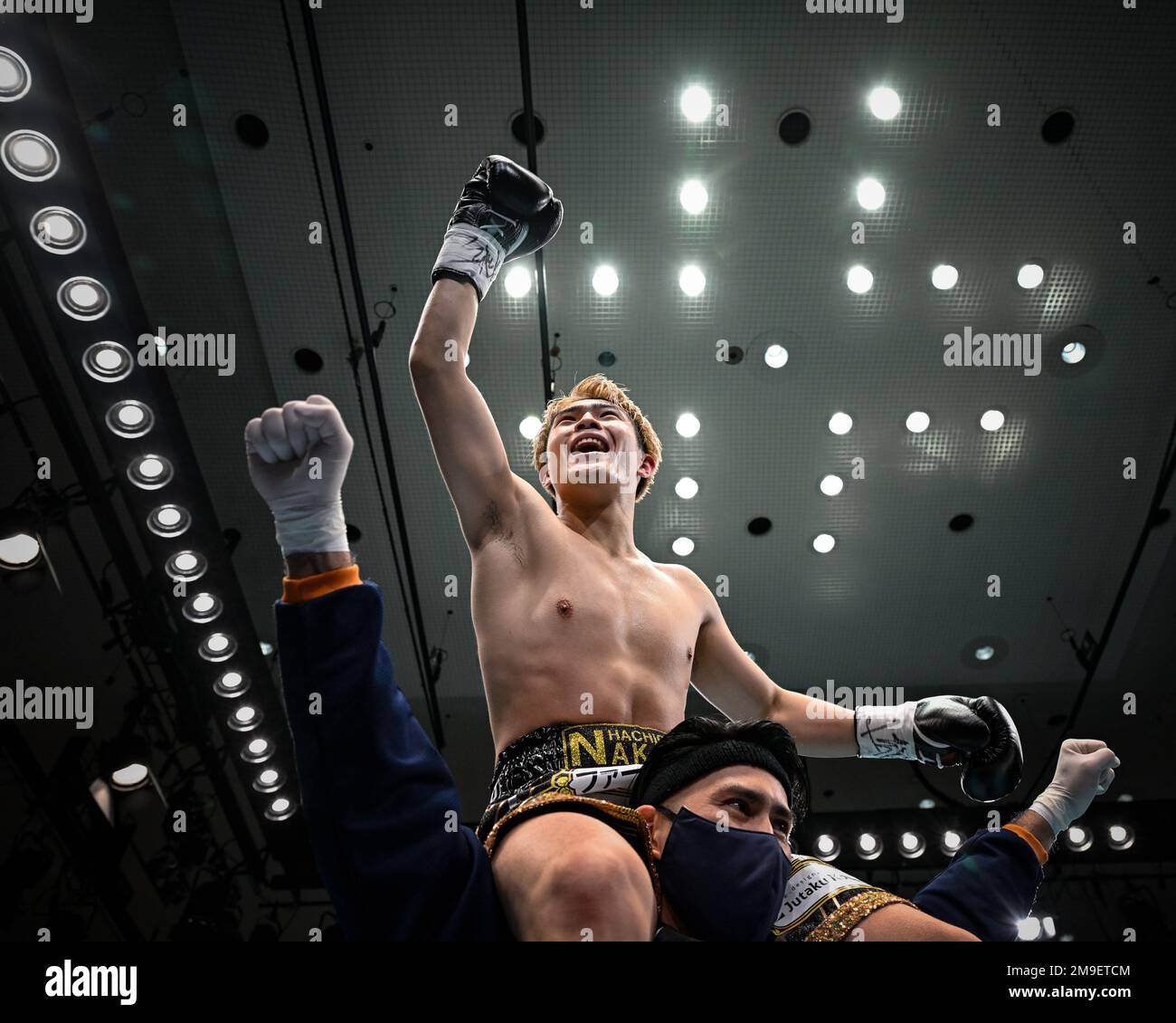 Tokyo, Japan. 14th Jan, 2023. New champion Jin Sasaki of Japan won the ...