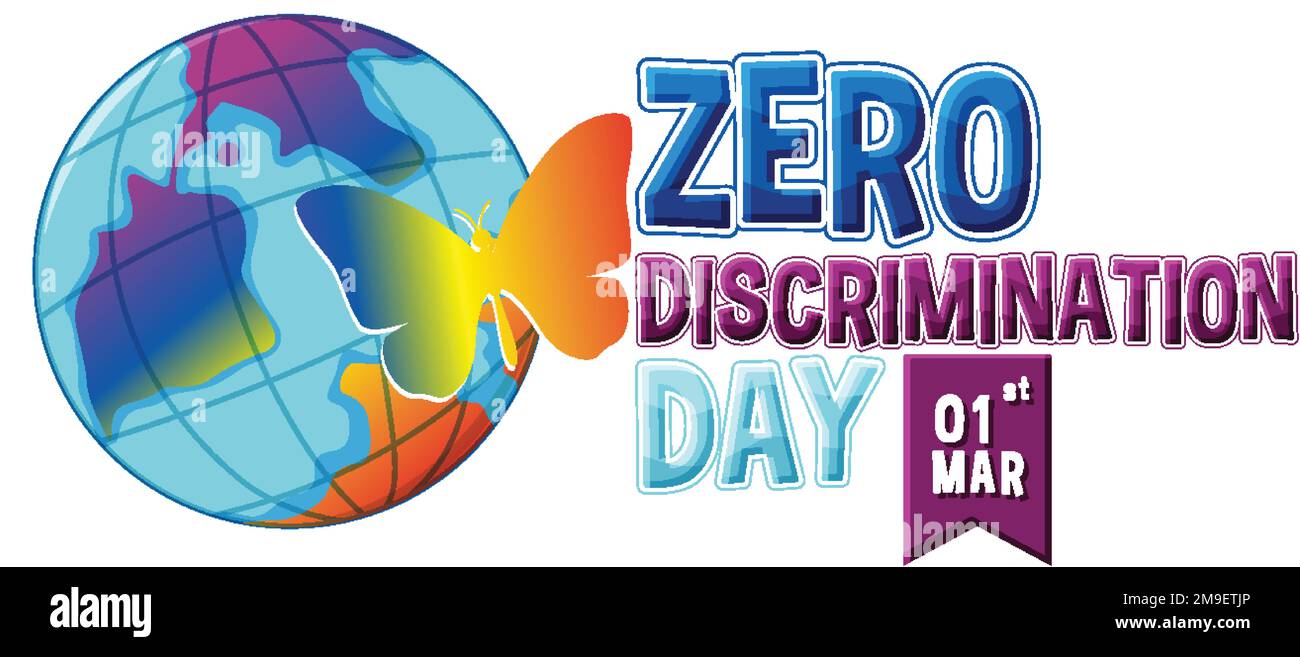 Zero discrimination day banner design illustration Stock Vector Image ...
