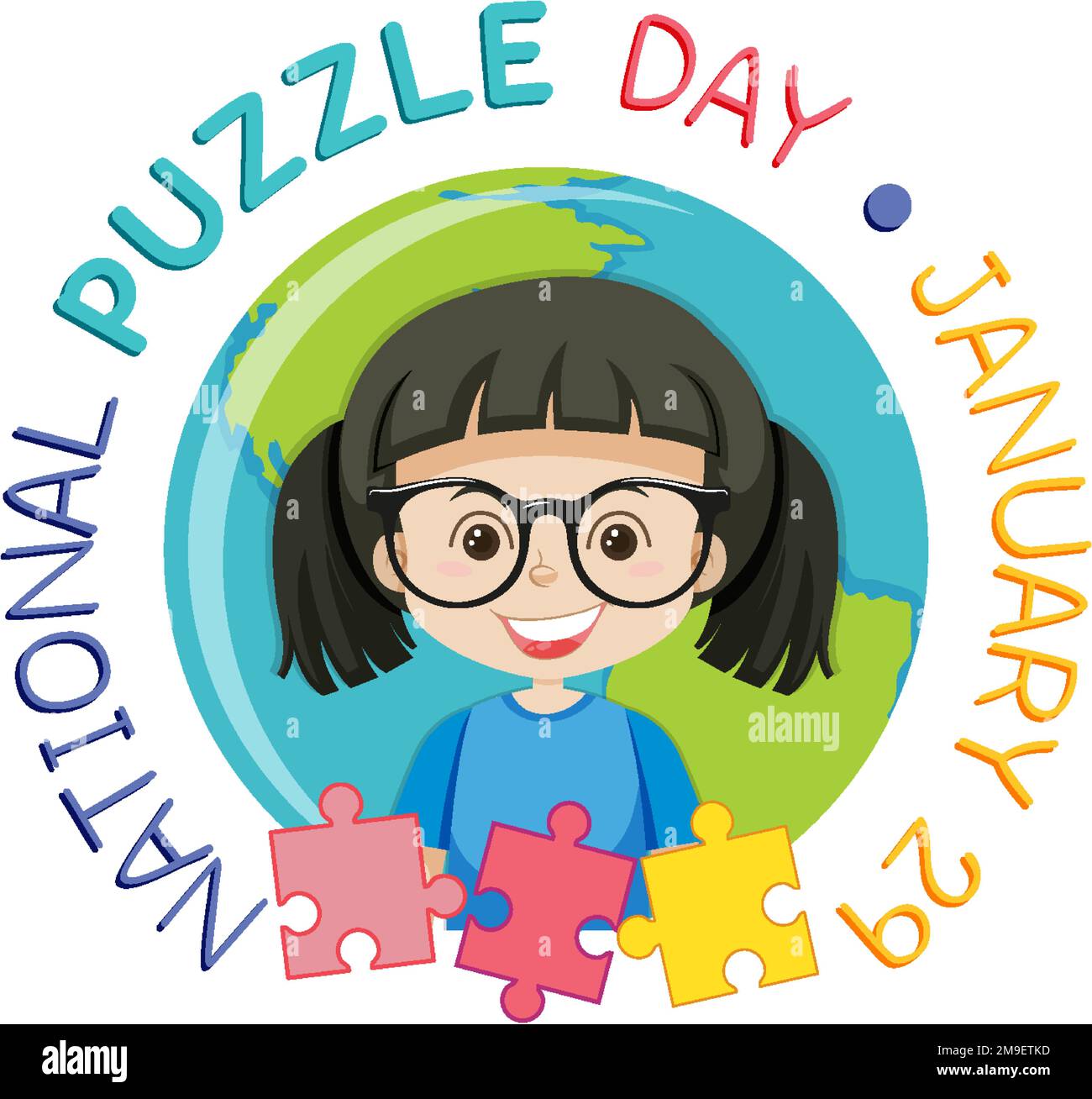 National Puzzle Day Banner Design illustration Stock Vector Image & Art ...