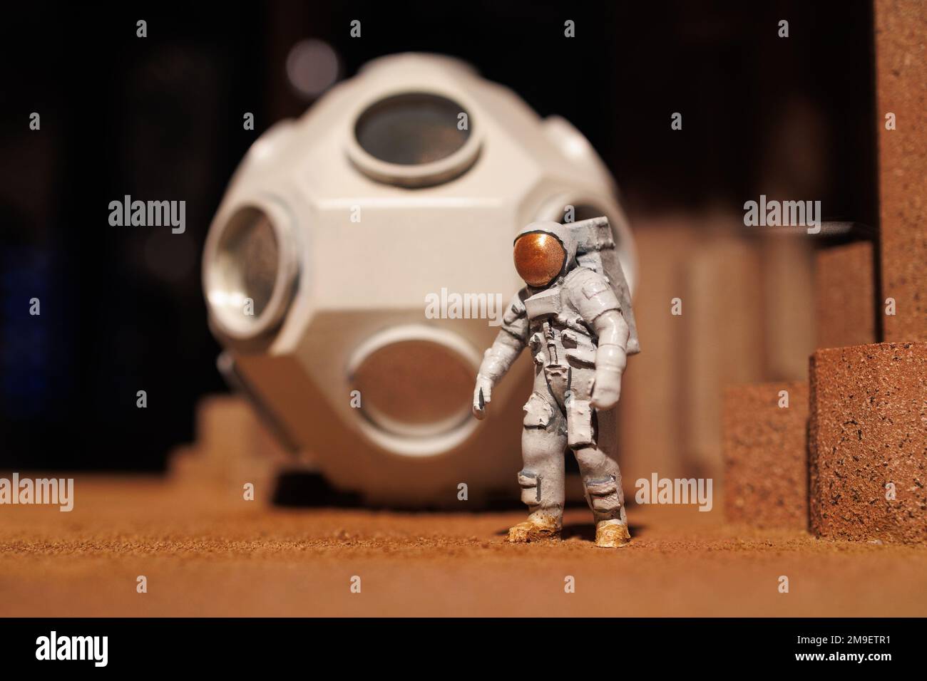 Astronaut Explorer of the Planet Mars: scaled down Model Stock Photo ...
