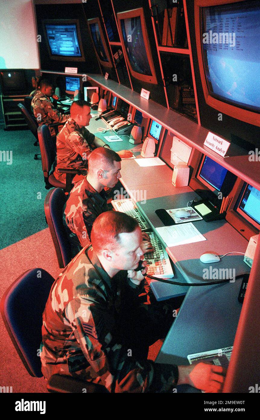 Inside the base network control center at Malmstrom AFB, Montana US Air ...