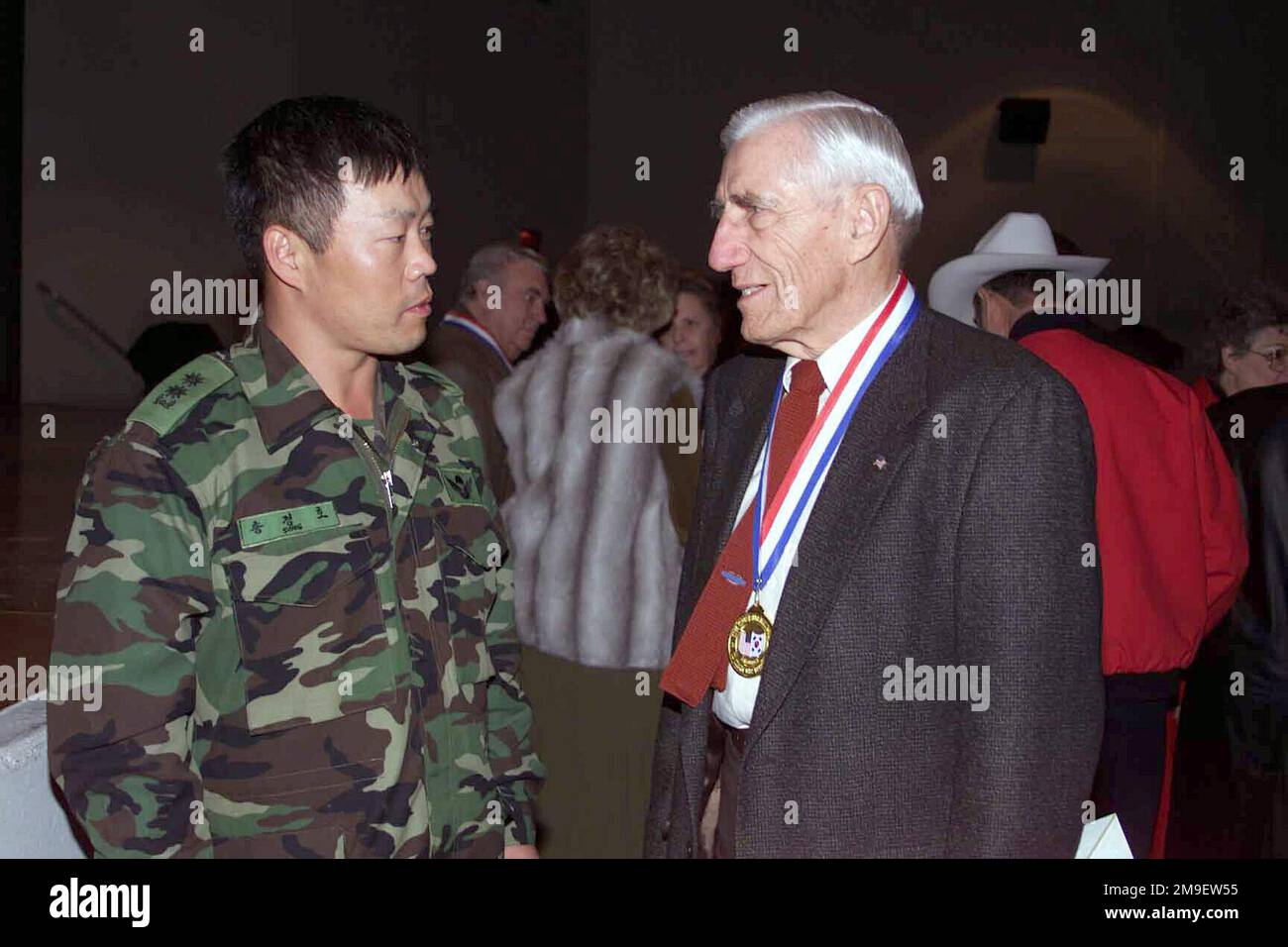Brigadier General (Ret) Jack Hemingway talks to Lieutenant Colonel ...