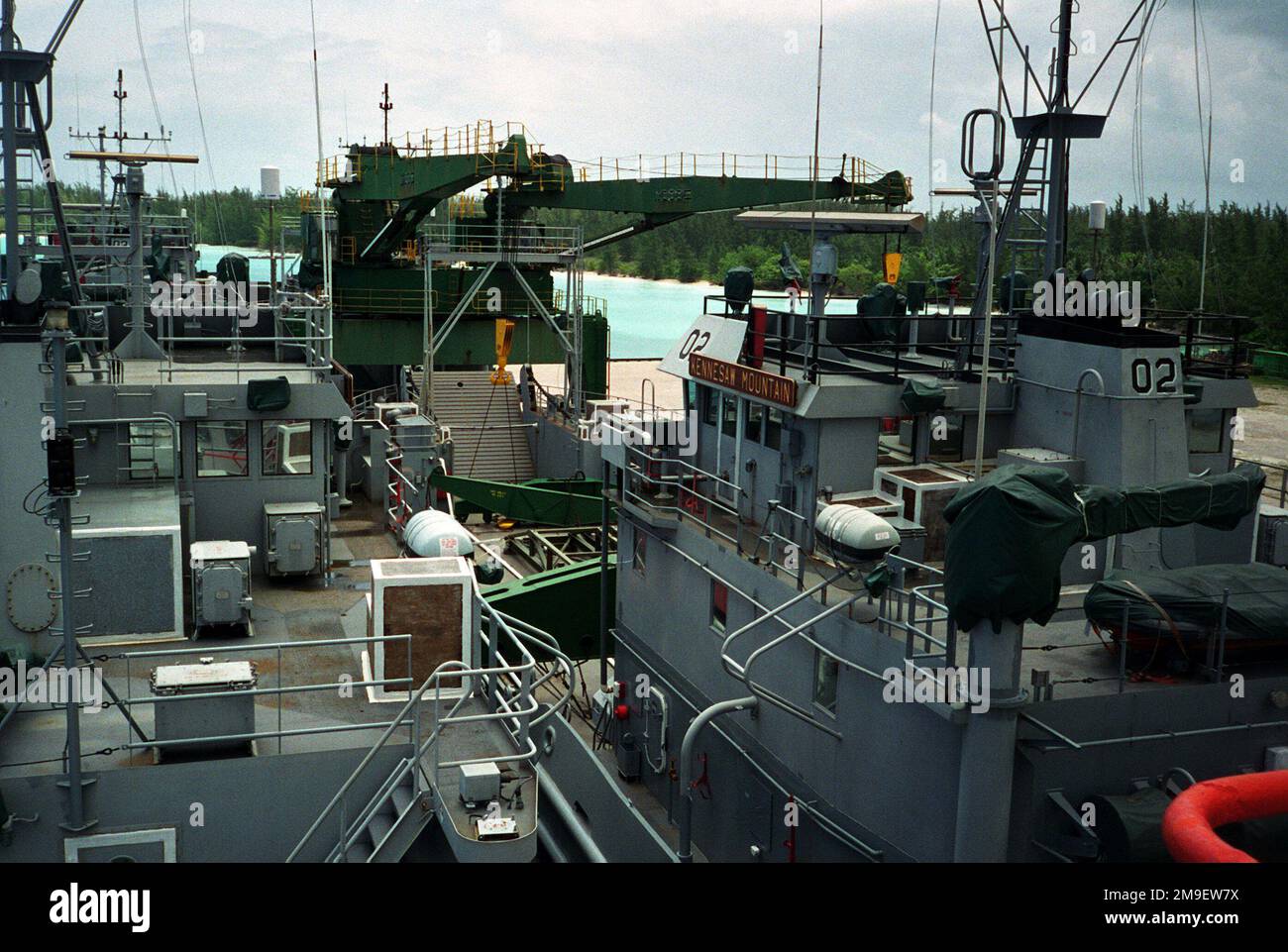 A view of the deck cargo onboard the Military Sealift Command's (MSC ...