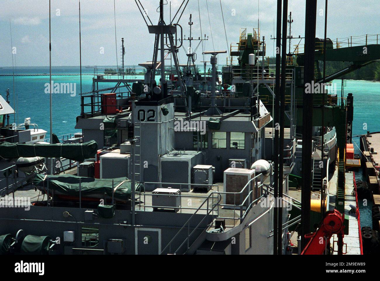 A view of the deck cargo onboard the Military Sealift Command's (MSC ...
