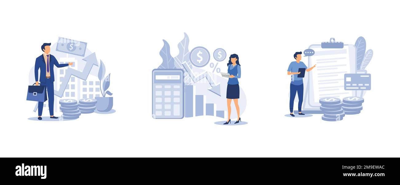 Calculating benefit Stock Vector Images - Alamy