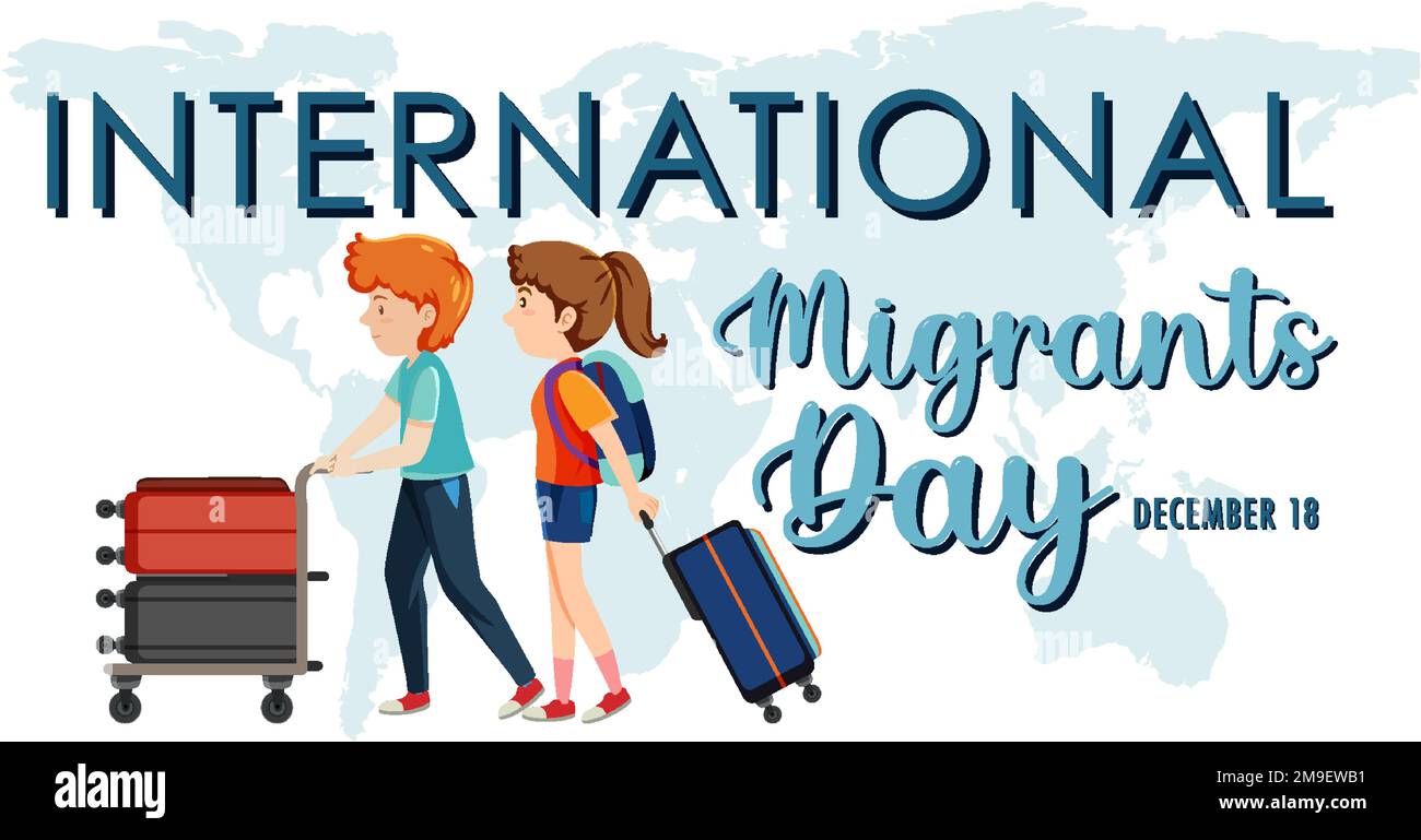 International Migrants Day Banner Design illustration Stock Vector ...