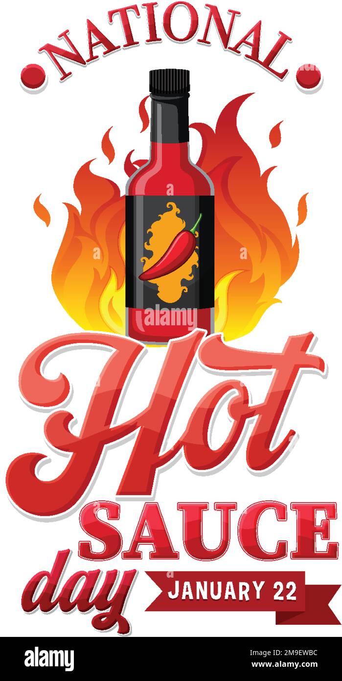 National Hot Sauce Day Banner Design illustration Stock Vector Image ...