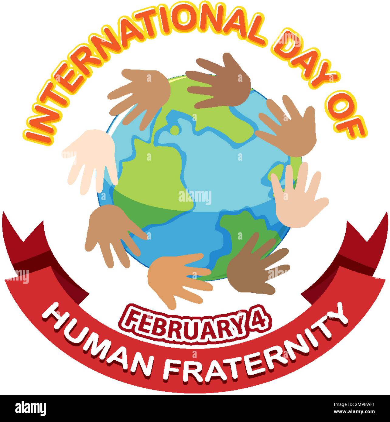 International day of human fraternity illustration Stock Vector Image ...