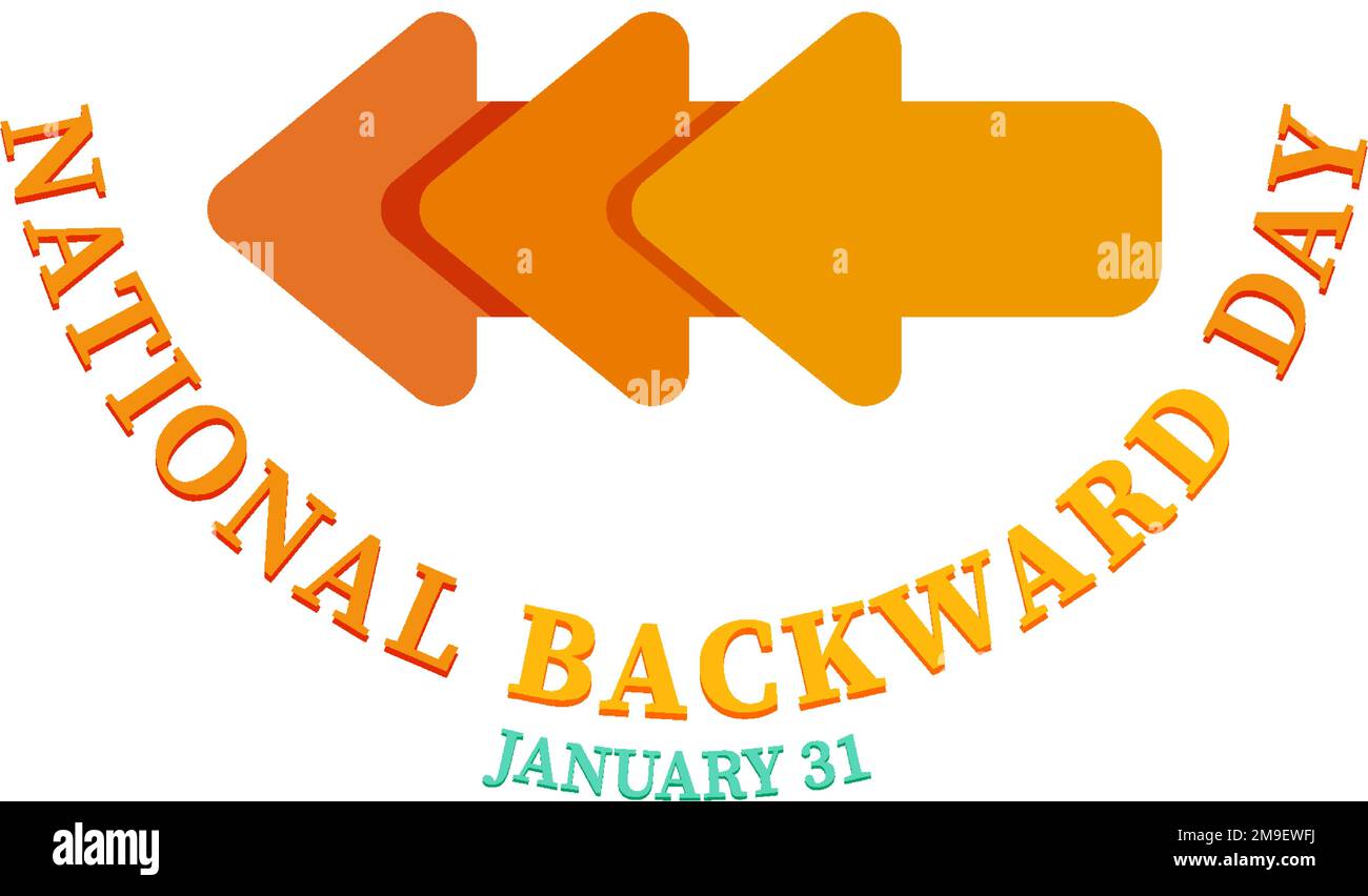 National backward day banner design illustration Stock Vector Image ...