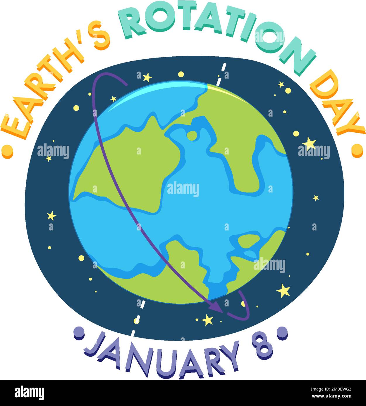 Earth's Rotation Day banner design illustration Stock Vector Image ...