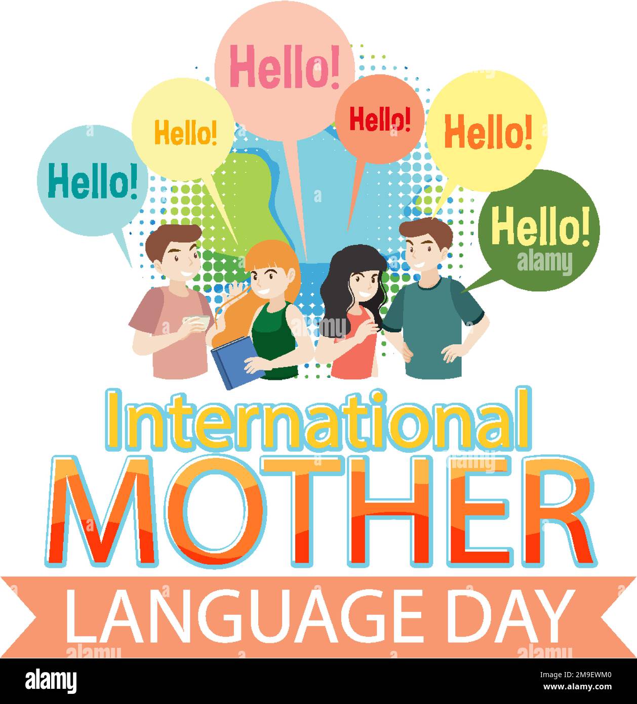International mother language day banner illustration Stock Vector ...
