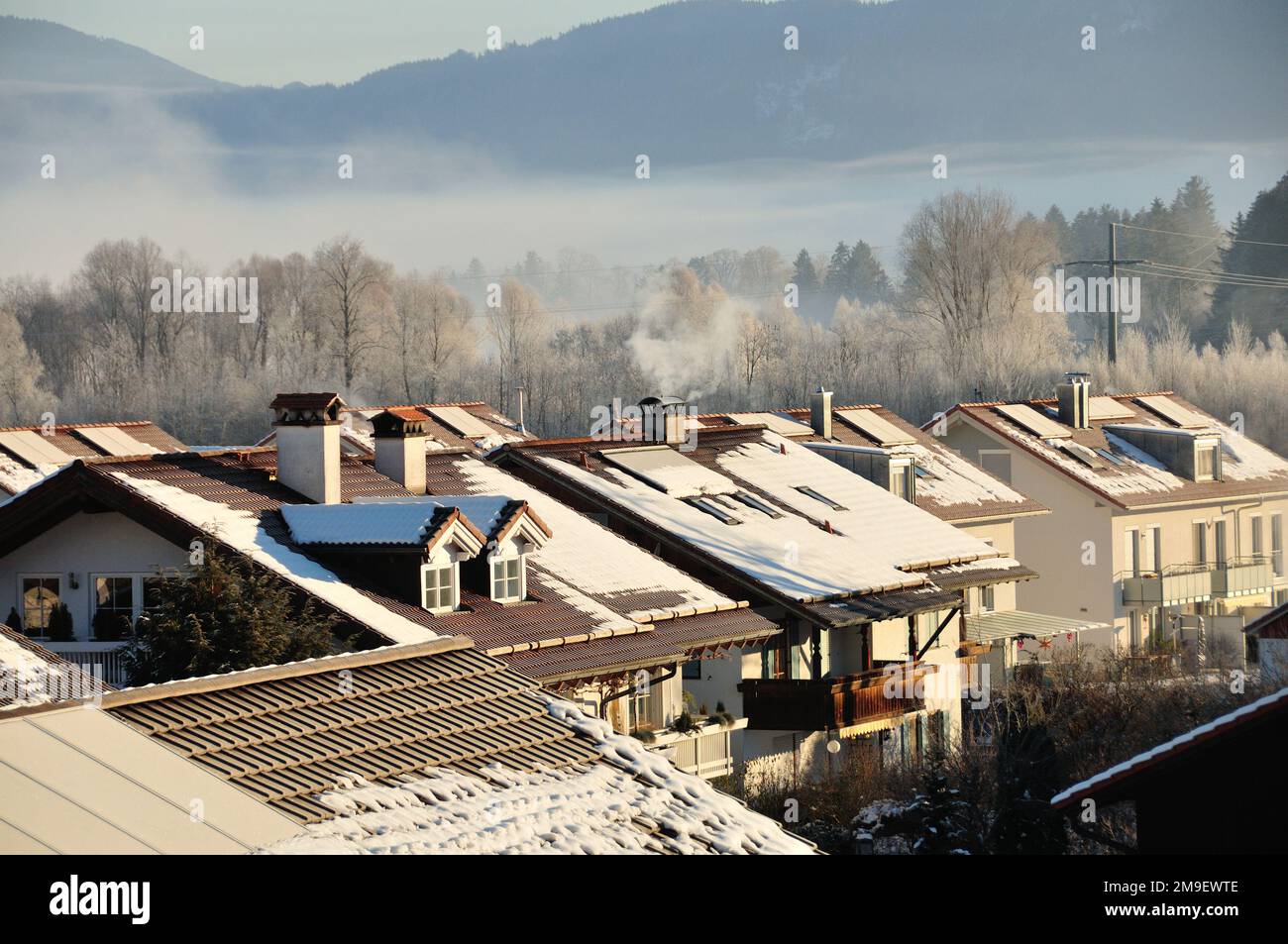 Heating houses in Europe in winter Stock Photo - Alamy