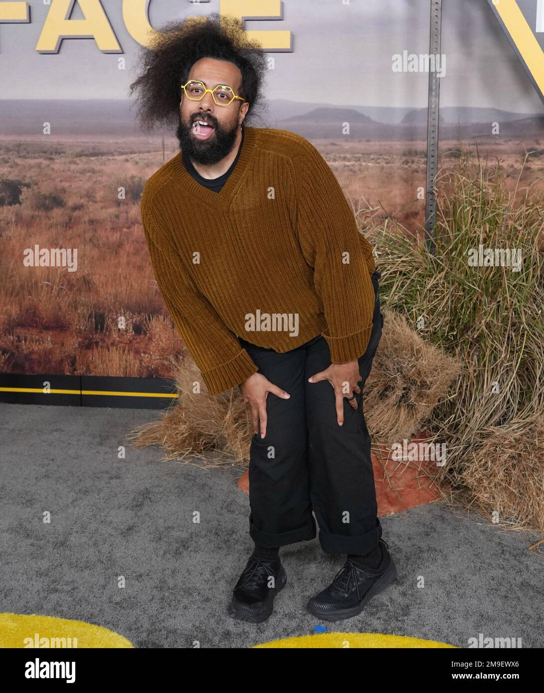 Reggie Watts arrives at the Peacock''s POKER FACE Los Angeles Premiere ...