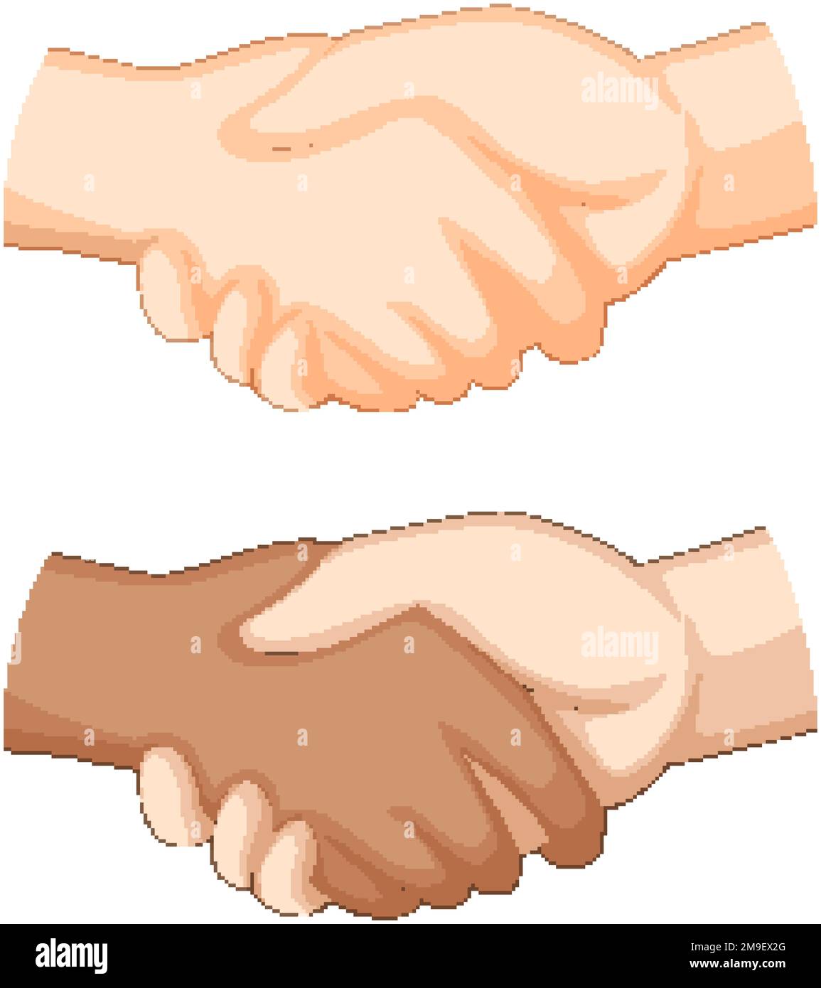 Black and white hands holding vector design illustration Stock Vector ...