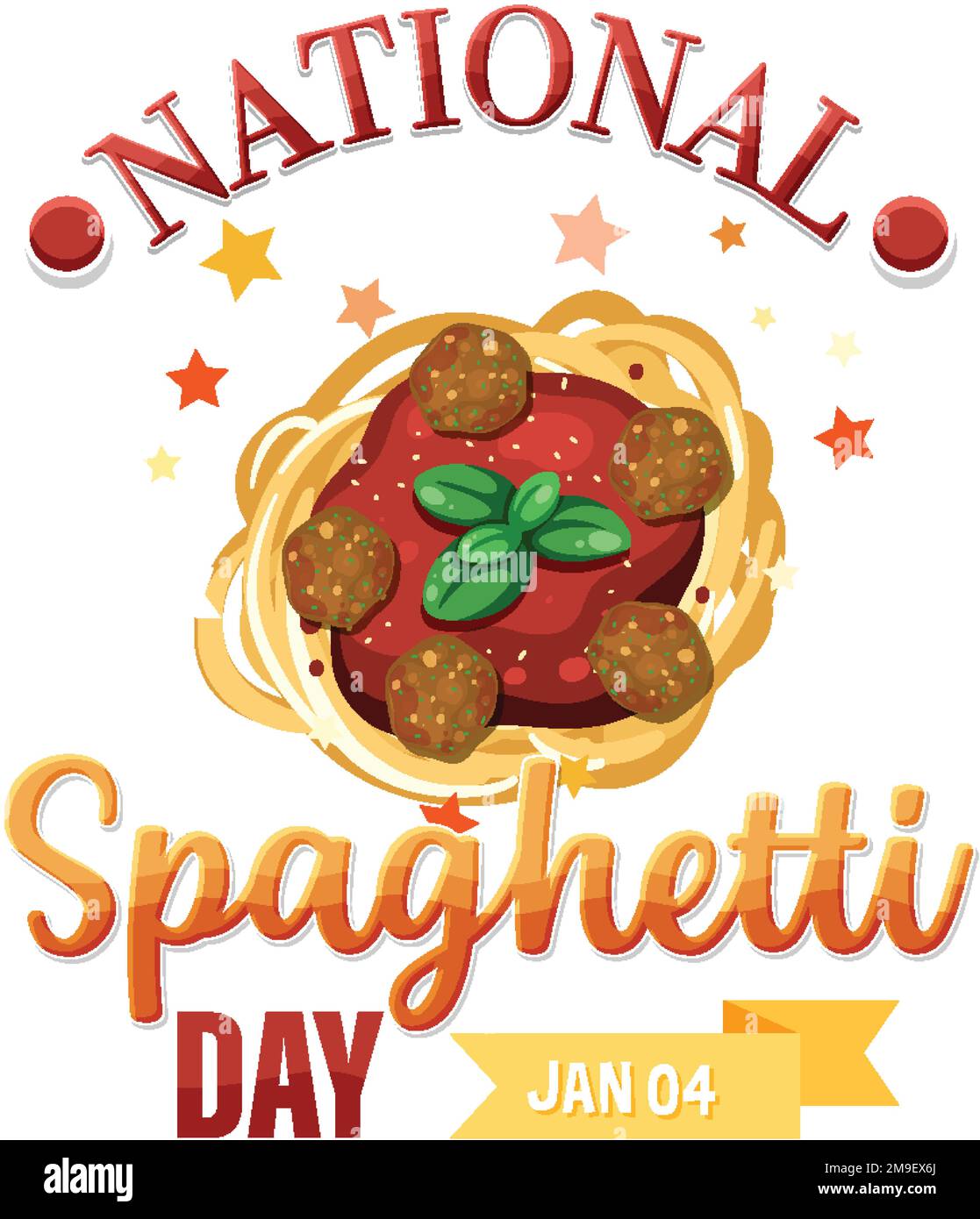 National Spaghetti Day Banner Design illustration Stock Vector Image ...