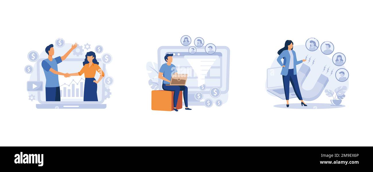 CRM lead management. Customer relationship management, conversion rate ...