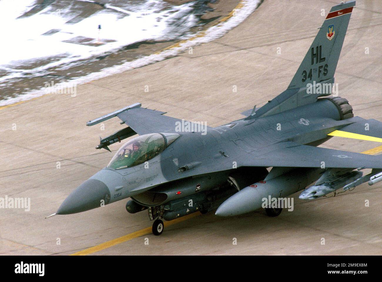 US Air Force F-16 Falcon aircraft from the 34TH Fighter Squadron, Hill ...