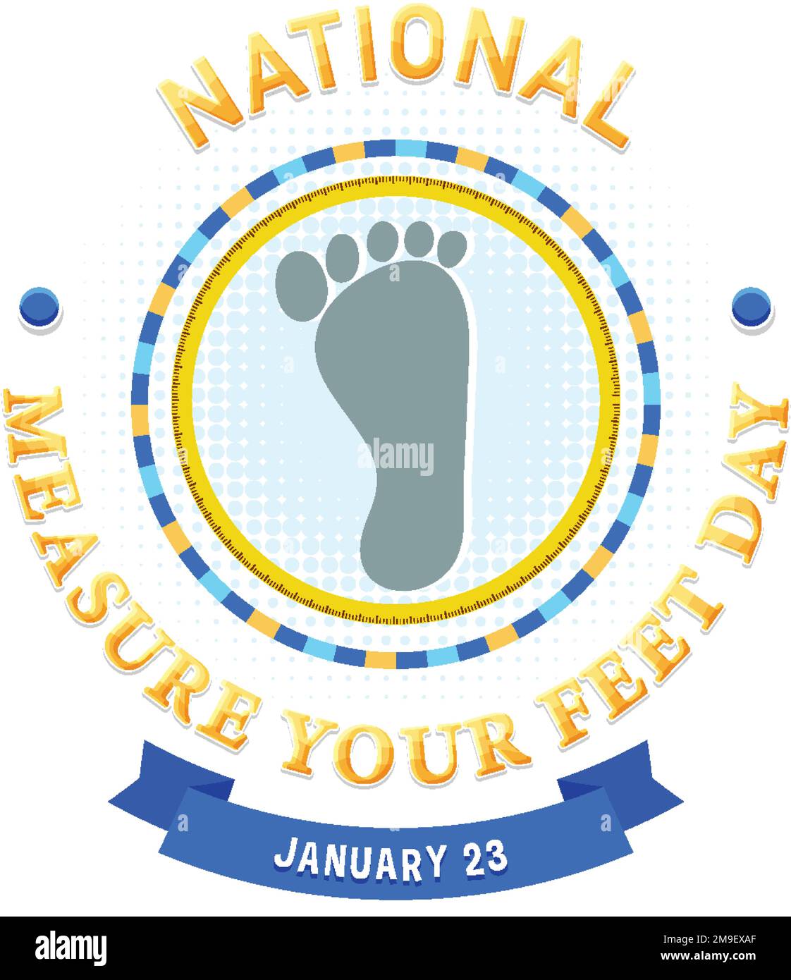 National Measure Your Feet Day Banner Design illustration Stock Vector ...
