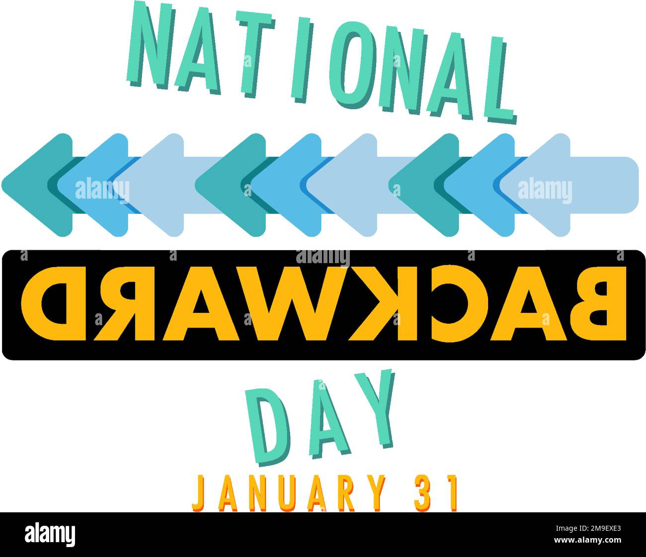 National backward day banner design illustration Stock Vector Image ...
