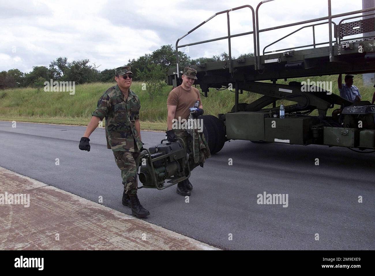 Right side front view medium shot as AIRMAN First Class Fabian Yazzie ...