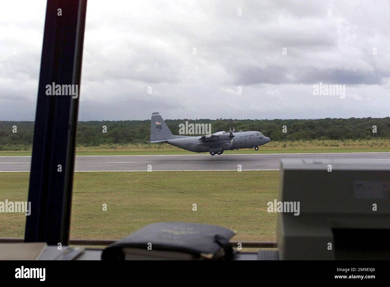 A United States Air Force C-130 aircraft from the 86th Airlift Wing at ...