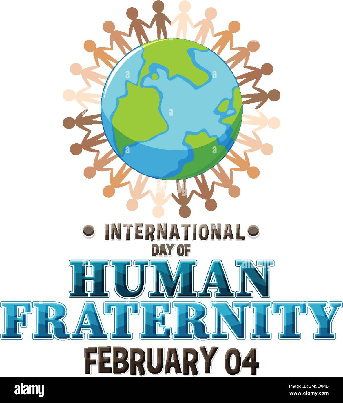 International day of human fraternity illustration Stock Vector Image ...