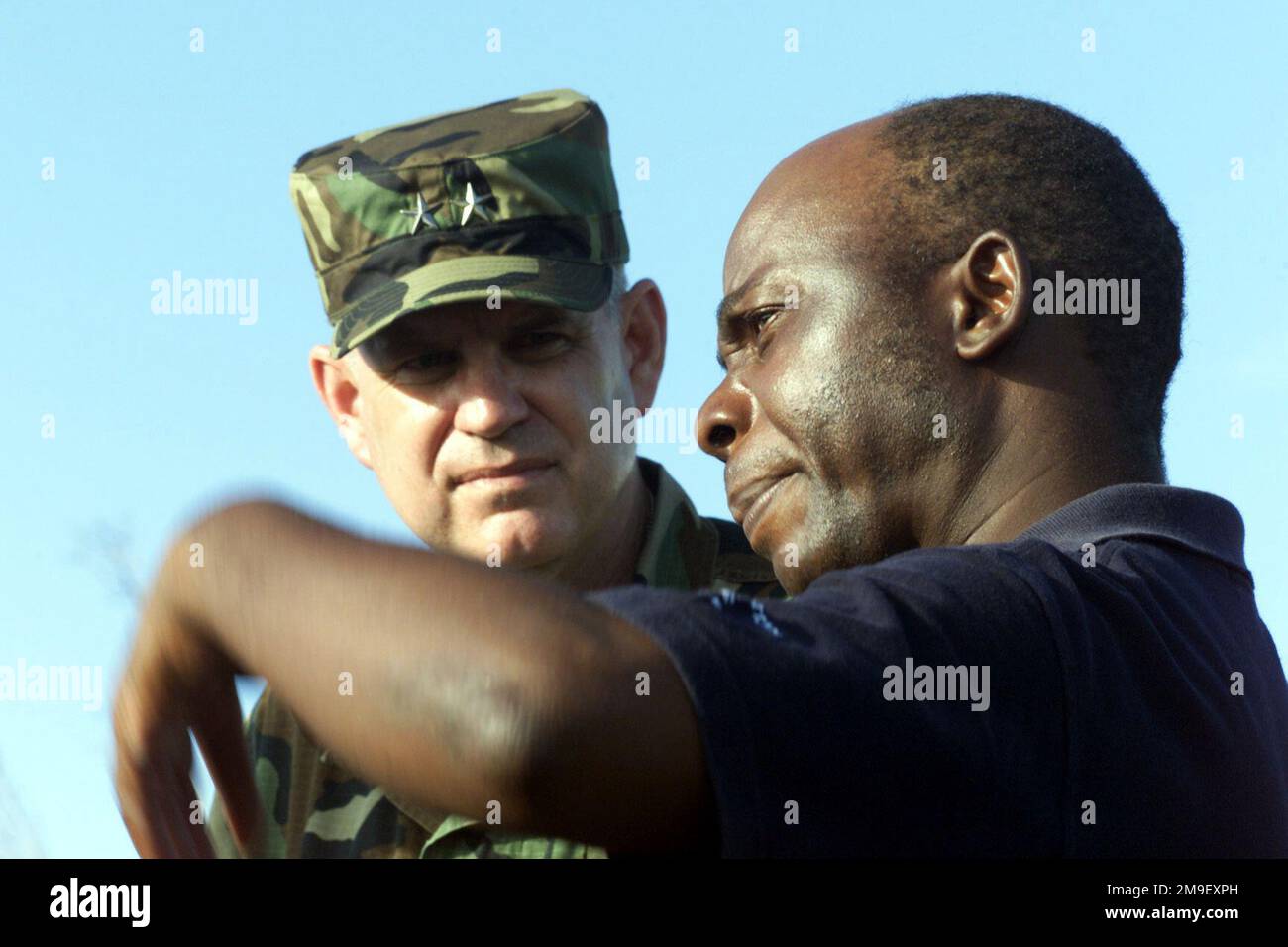 Medium close shot. U.S. Air Force Major General Joe Wehrle, commander ...