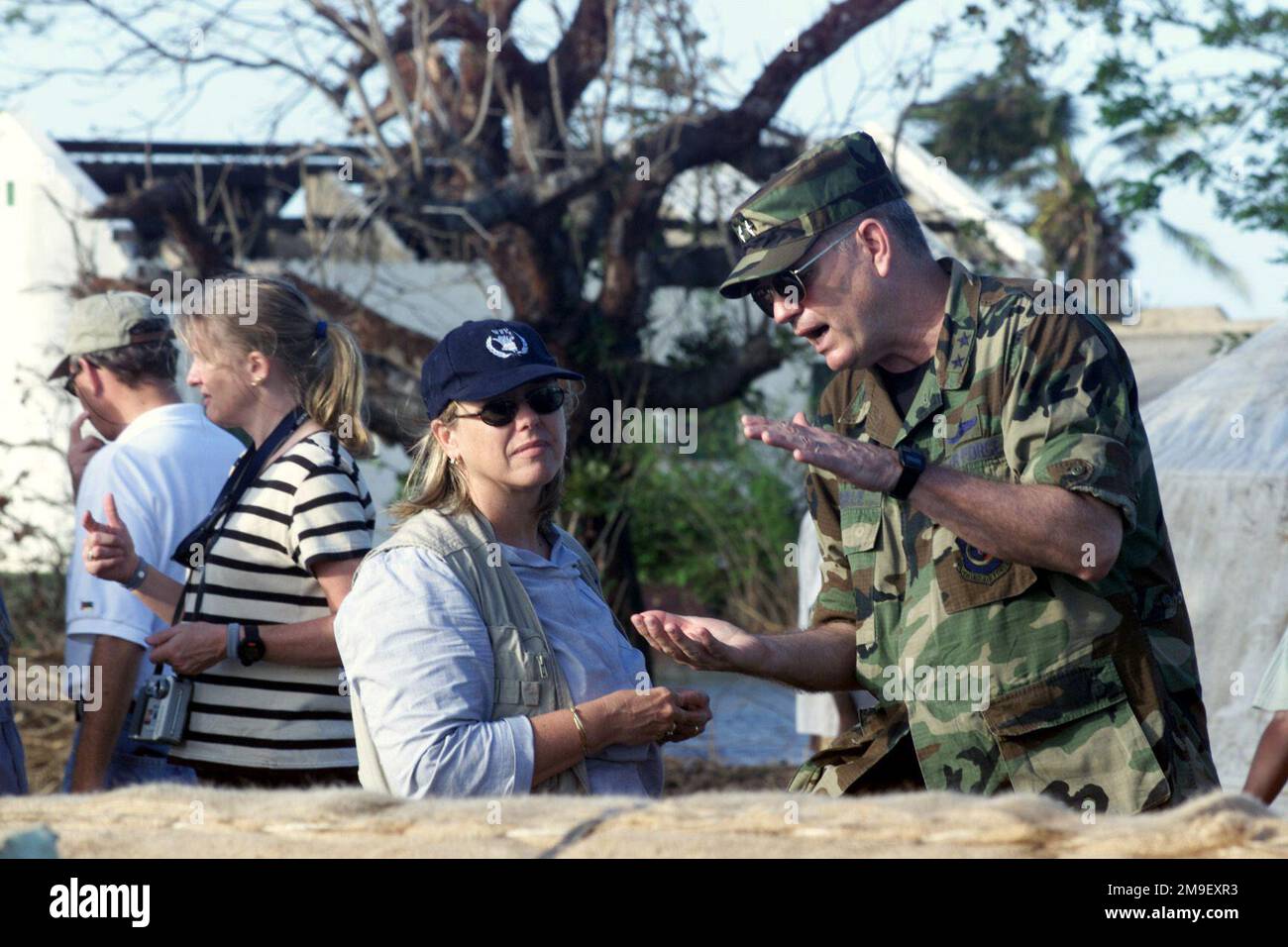 Medium shot. U.S. Air Force Major General Joe Wehrle, commander of ...